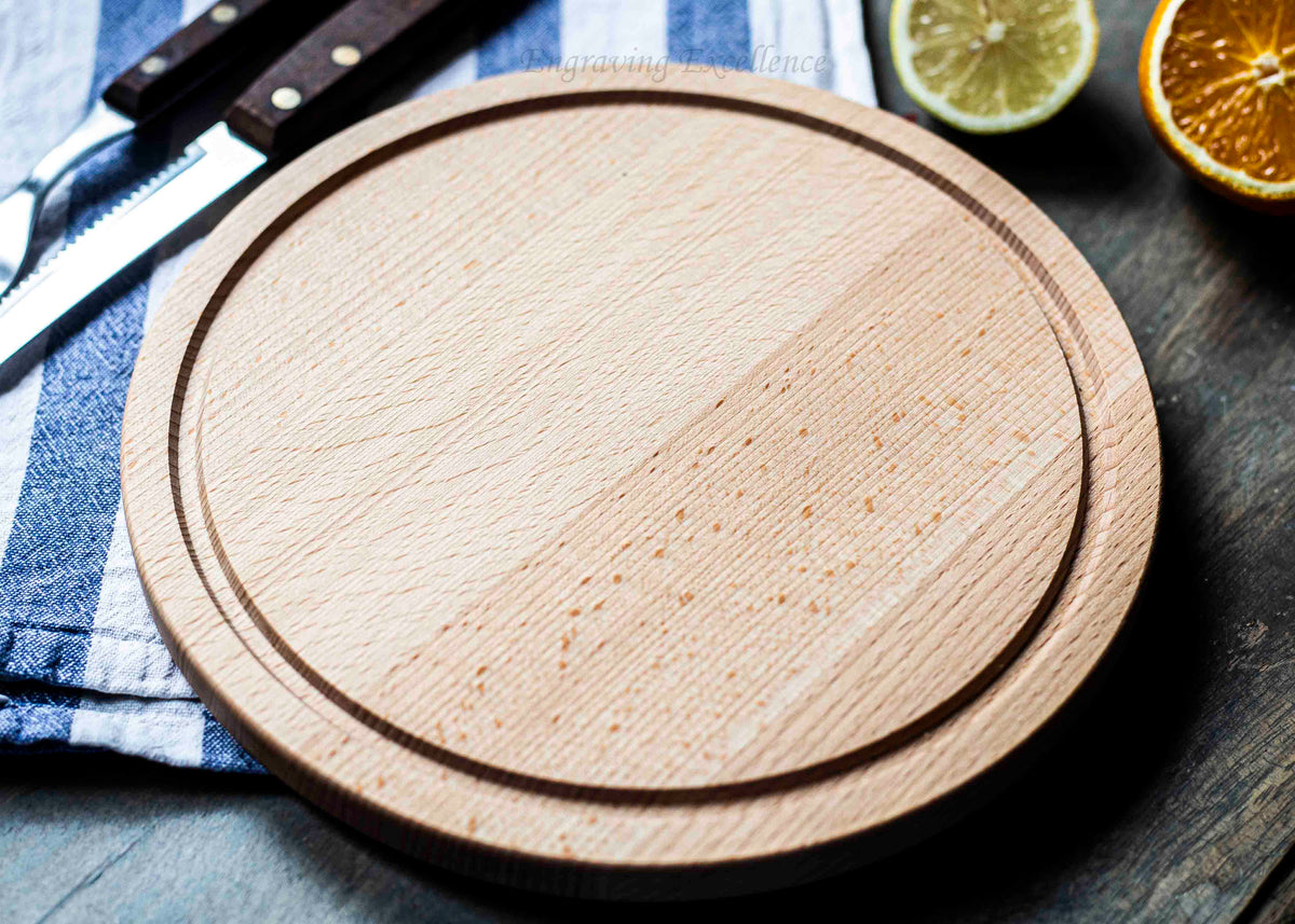 Personalised Round Chopping Board - Design 3 – Engraving Excellence